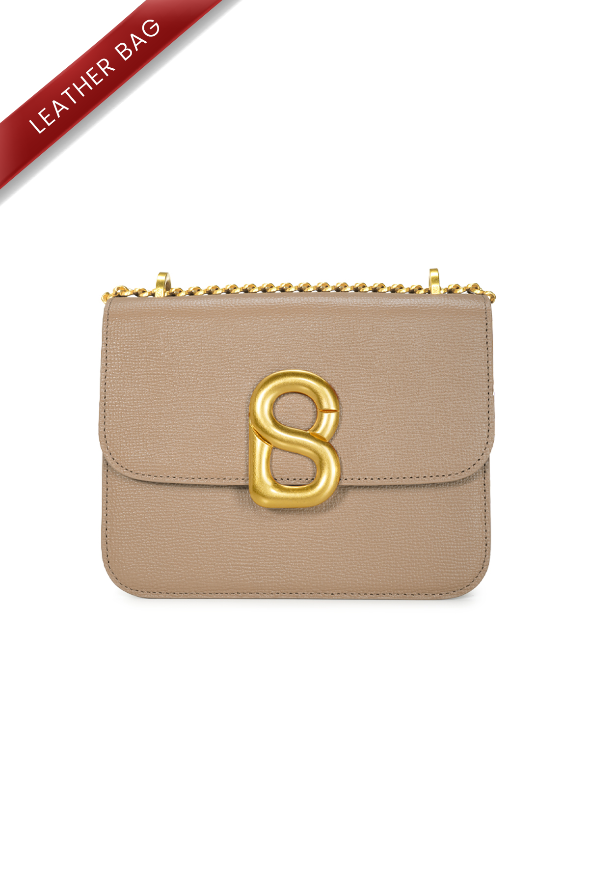 Audrey Chain Leather Bag Small - Ecru – Buttonscarves