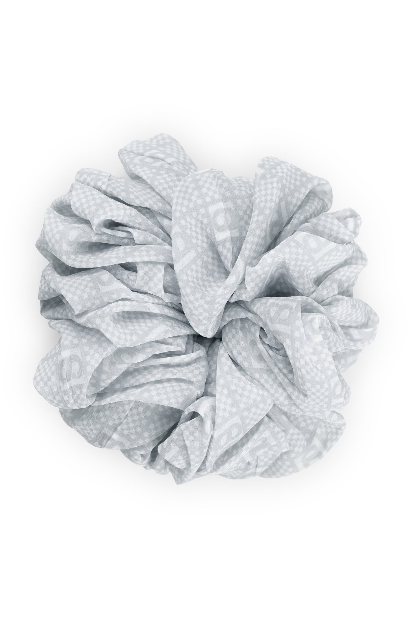 Plaid Scrunchie - White – Buttonscarves